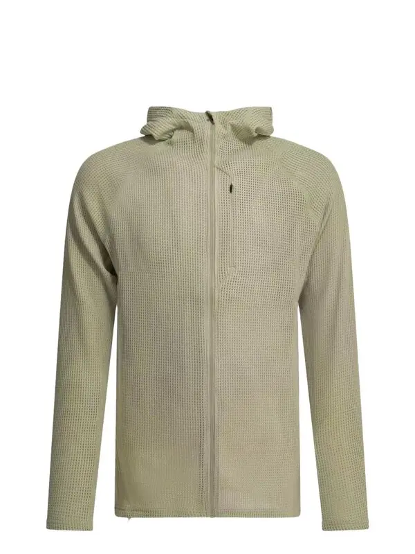 HOUDINI SPORTSWEAR Waffle-knit Zip-up Hoodie - Neutrals