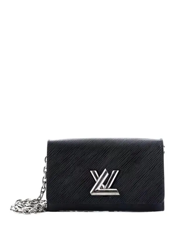 LOUIS VUITTON Twist Chain Wallet Epi Leather - Black