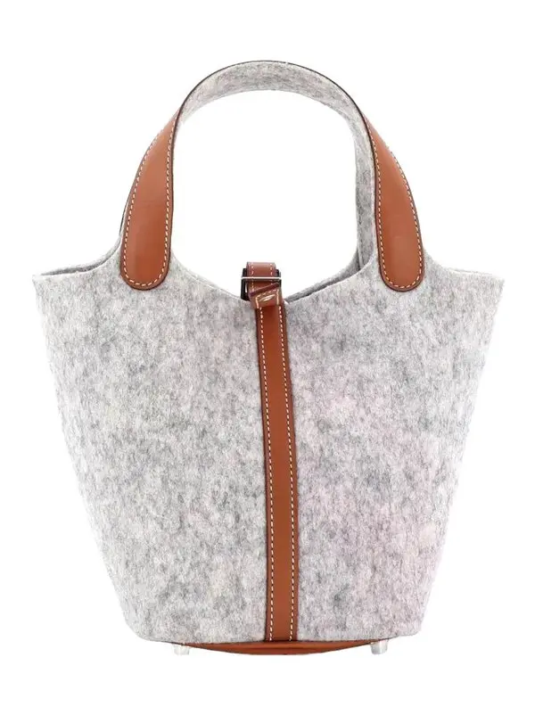 Hermès Picotin Lock Pm Bucket Bag Felt With Leather - Brown