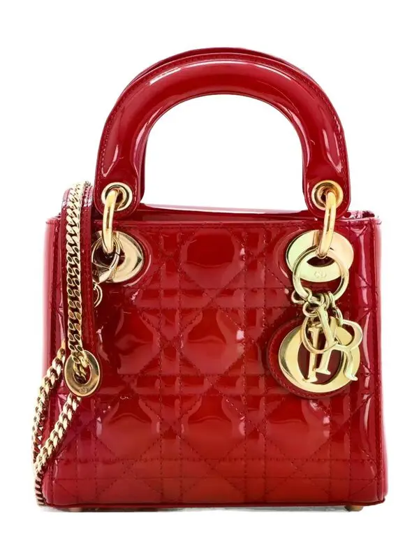 Dior Lady Mini Satchel Chain Bag - Red