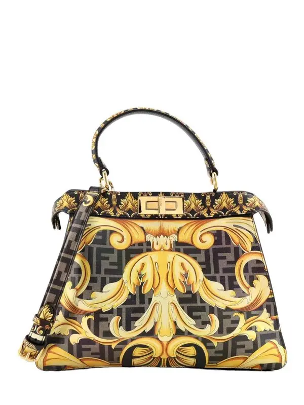 Fendi X Versace Fendace Iseeu Peekaboo Satchel - Brown