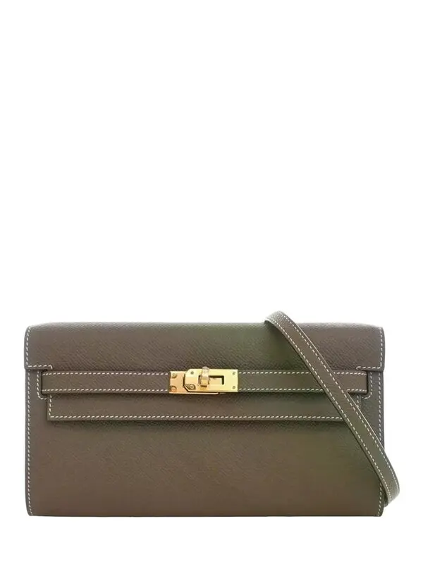 Hermès Epsom Kelly To Go Wallet Crossbody Bag - Brown