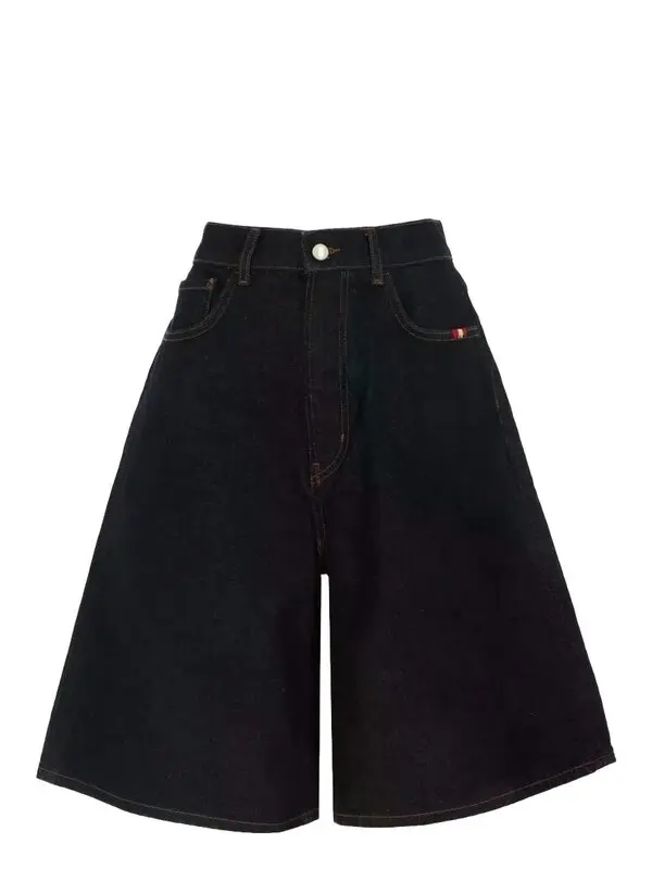 AMISH SUPPLIES Wide-leg Denim Shorts - Blue