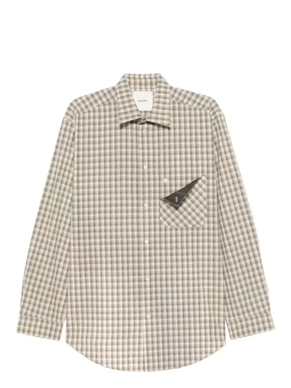 Nanushka Check-print Chest-pocket Shirt - Neutrals