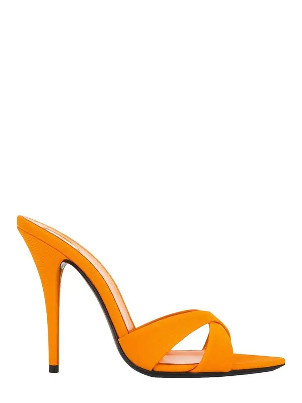 Saint Laurent Kirat Mule Sandal - Cadice Orange