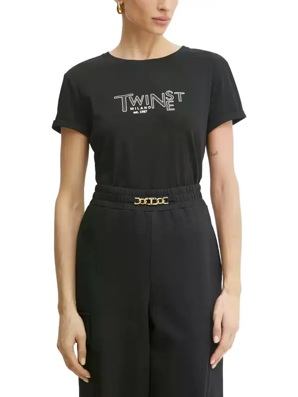 TWINSET Logo-print T-shirt - Black