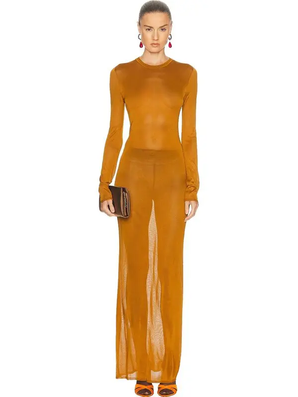 Saint Laurent Maxi Dress - Curcuma