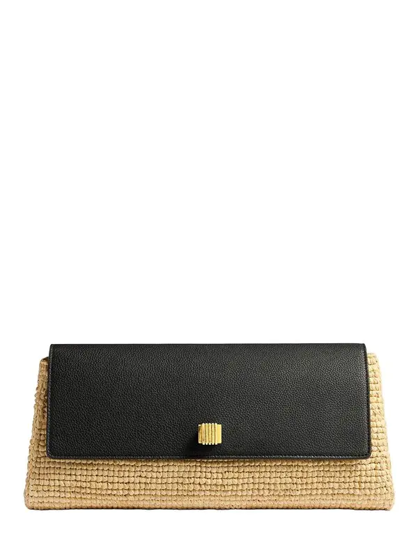 Khaite Audrey Clutch - Black / Natural