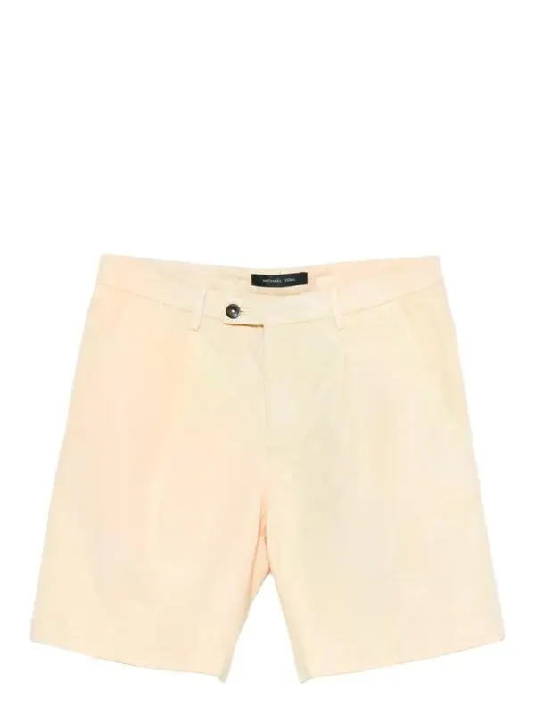 MICHAEL COAL Harry Pleated-detail Shorts - Yellow
