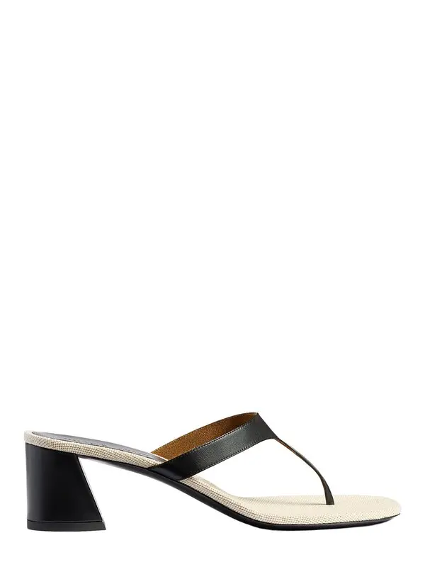 Khaite Archer Sandal - Black / Natural