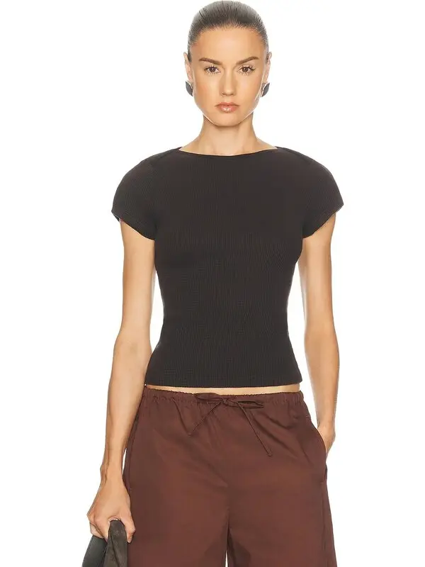 Citizens Of Humanity Baby Waffle Tee - Chocolate
