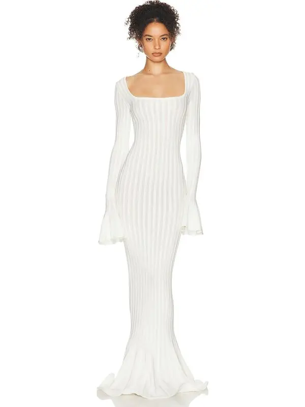 HELSA Tesca Knit Dress - White