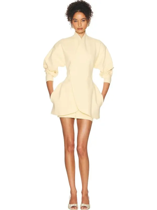 HELSA Lettie Knit Blazer Dress - Butter Yellow