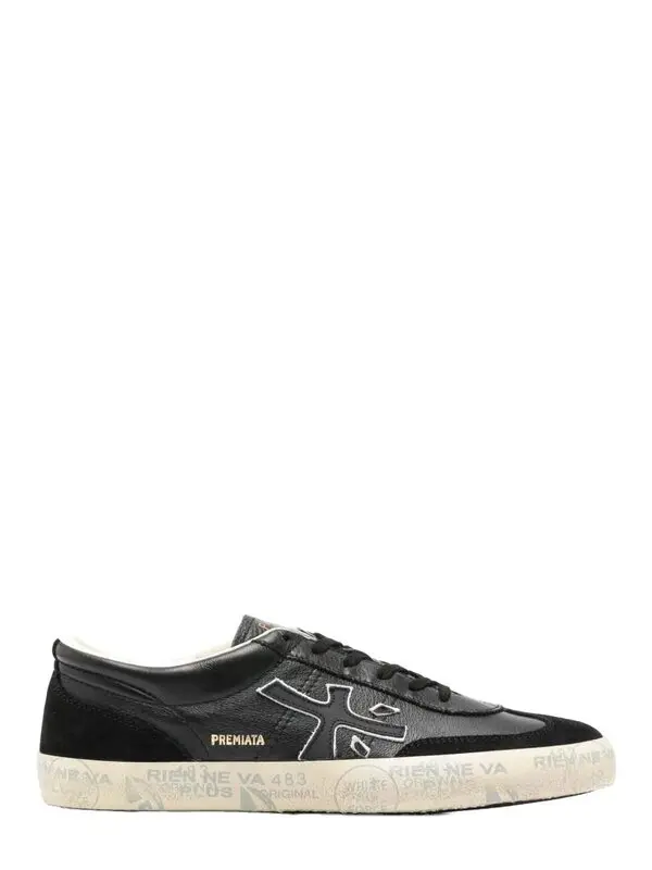 Premiata David Logo-patch Sneakers - Black