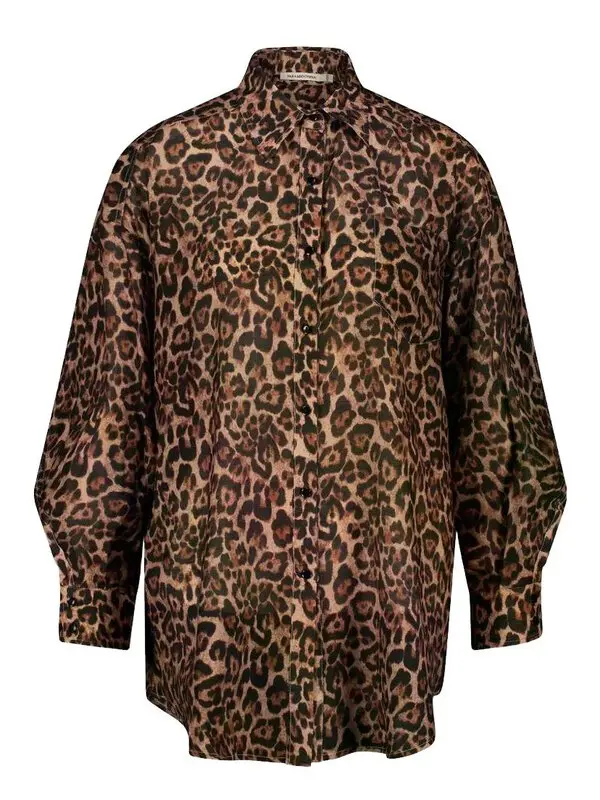 PARAMIDONNA Leopard Print Shirt - Brown