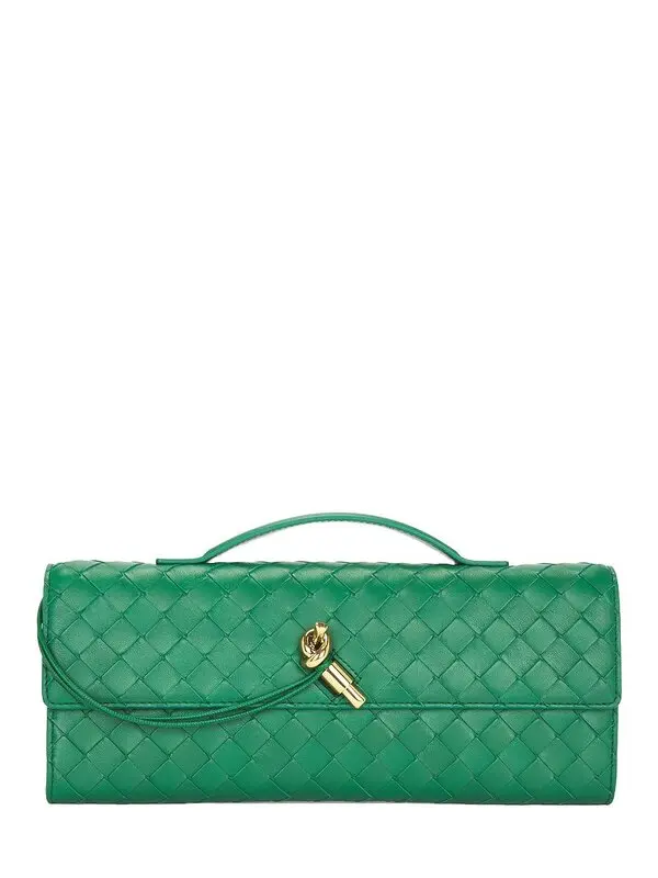 Bottega Veneta Andiamo Clutch - Jungle & Muse Brass