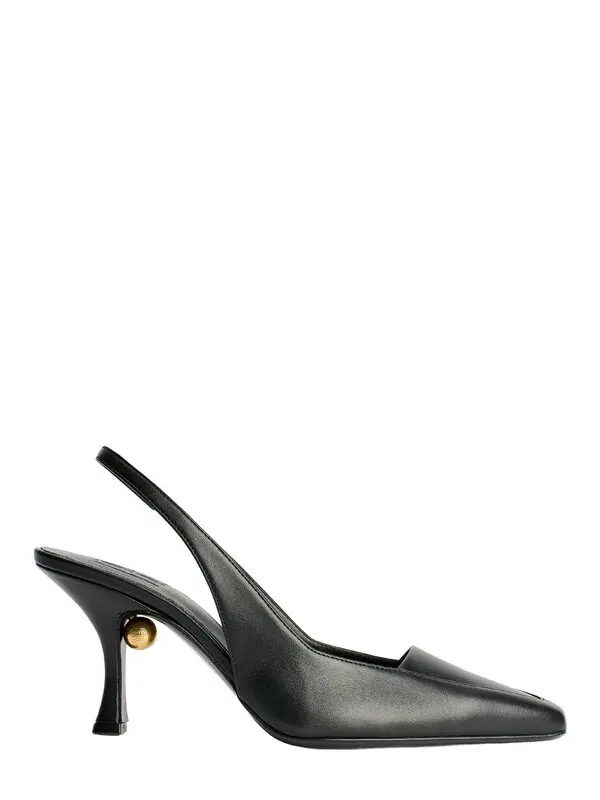 BY MALENE BIRGER Micho Leather Slingback Sandals - Black