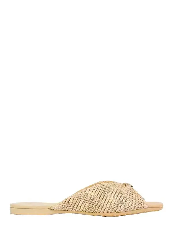 Loewe Raffia-effect Flat Sandals - Neutrals