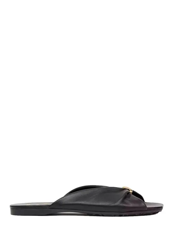 Loewe Leather Flat Sandals - Black
