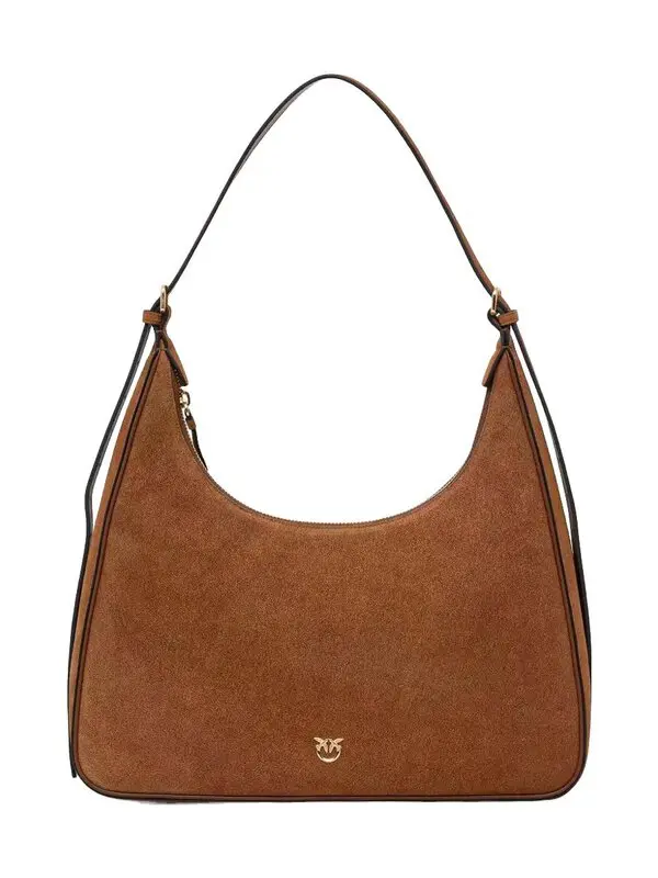 Pinko Logo-appliqué Shoulder Bag - Brown