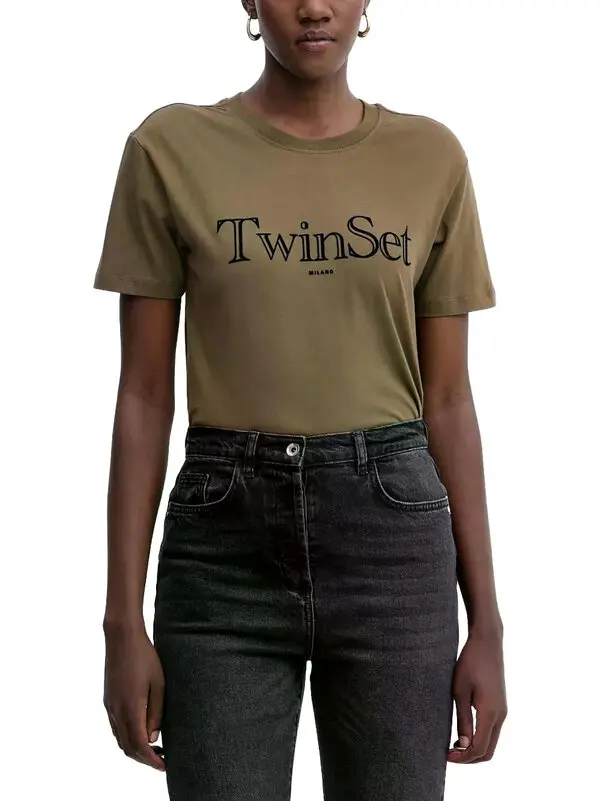 TWINSET Graphic T-shirt - Brown