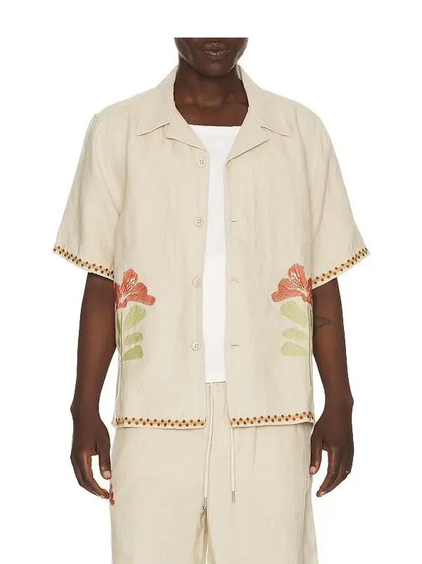FAR AFIELD Veloso Shirt In . Also - Tan