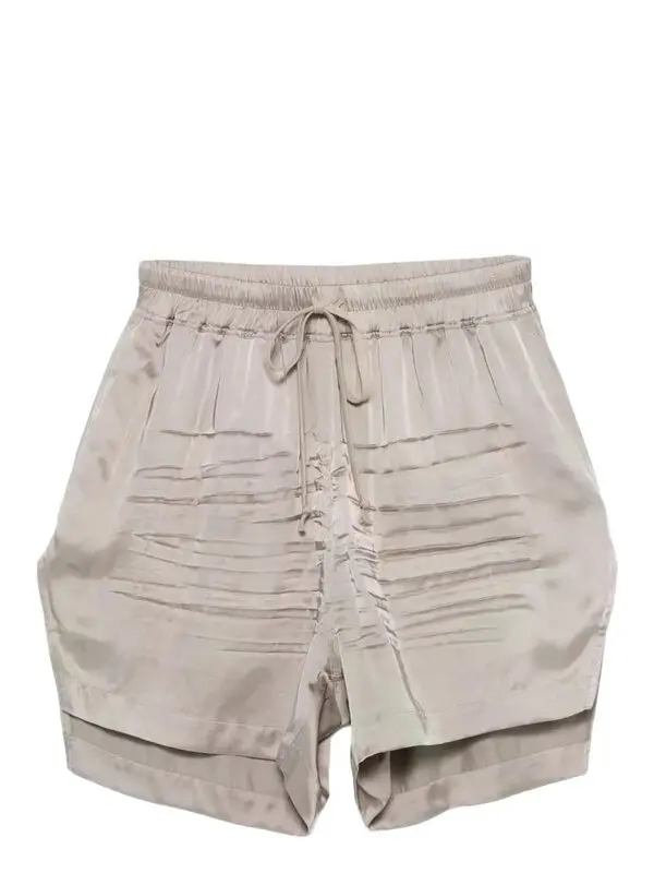 Rick Owens Pleated Drawstring Shorts - Grey