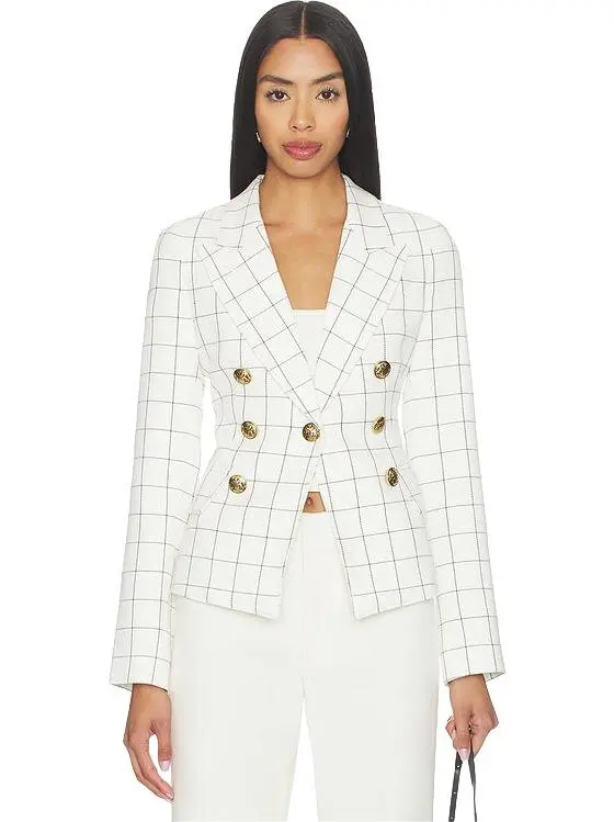 Smythe Checked Blazer - Ivory