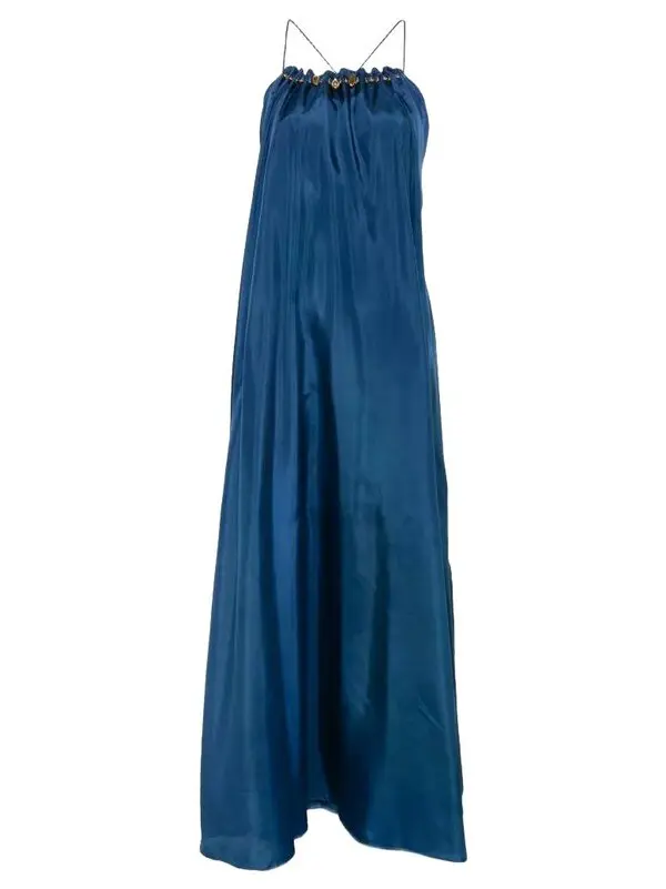 Zimmermann Aster Bead-embellished Neckline Dress - Blue