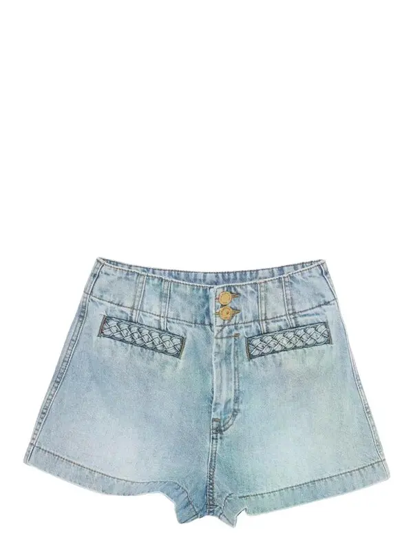 Zimmermann Indra Braided-trim Shorts - Blue