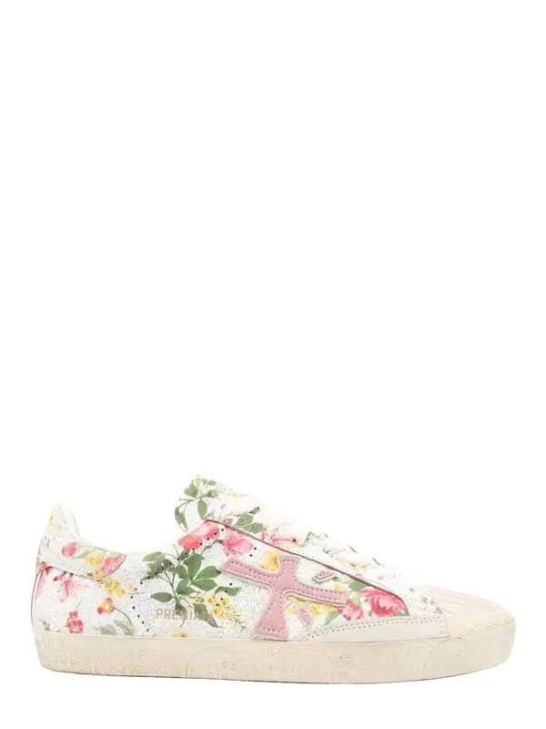 Premiata Steven Floral-print Sneakers - Neutrals