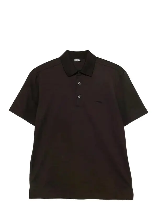 Zegna Short-sleeve Polo Shirt - Brown