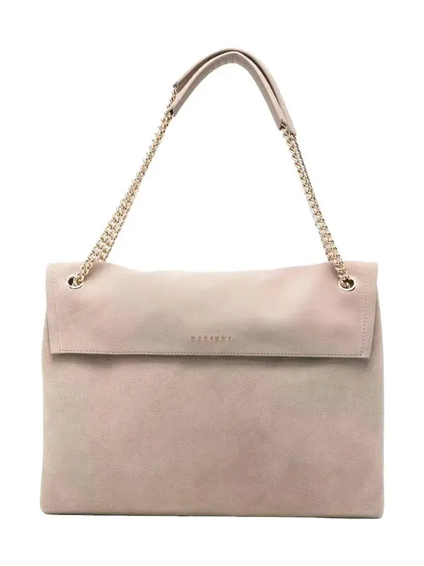 ORTIGNI Suede Chain-link Shoulder Bag - Neutrals