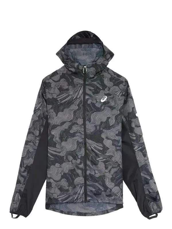 Asics Fujitrail Graphic-print Jacket - Black