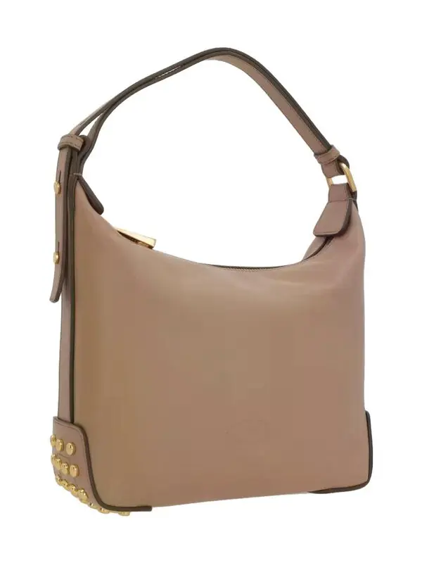 TOD'S Logo-embossed Studded Tote Bag - Neutrals