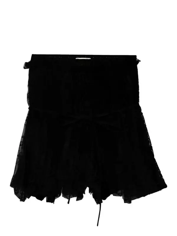 JW Anderson Lace-panelled Mini Skirt - Black