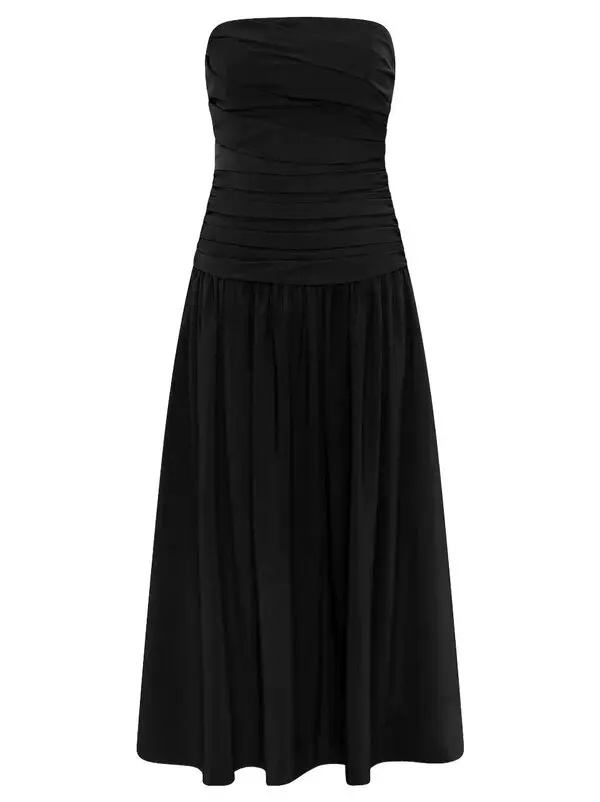 Rachel Gilbert Gale Strapless Gathered Dress - Black