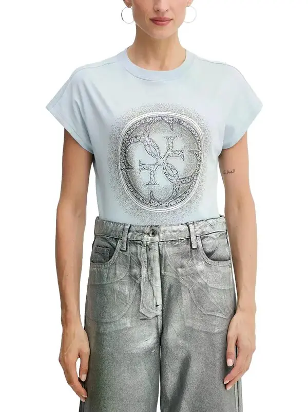 Guess Embellished Short-sleeve T-shirt - Blue