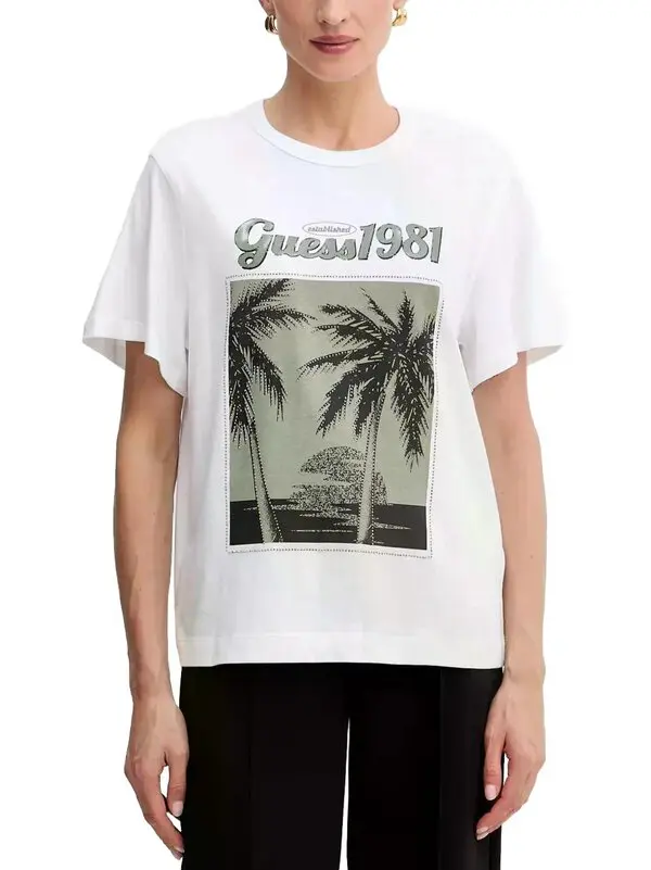 Guess Palm-print T-shirt - White