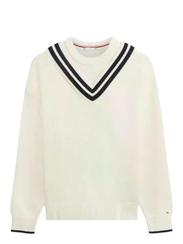 Tommy Hilfiger Stripe-detail Sweater - Neutrals