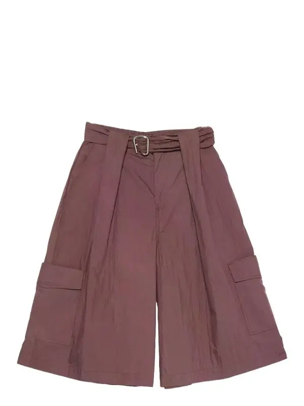 ISABELLE BLANCHE Belted Cargo Shorts - Red