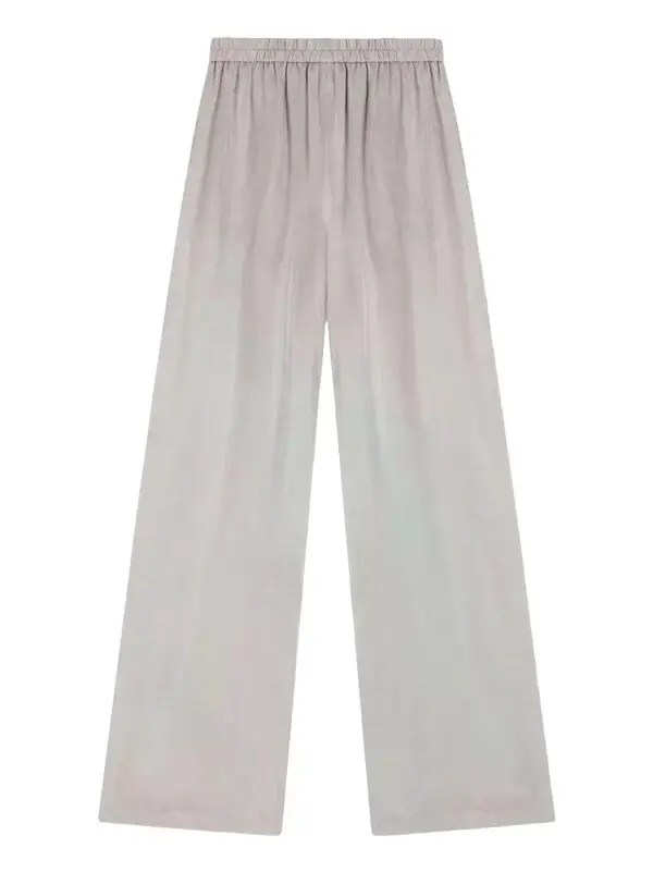 Emporio Armani Elasticated-waist Wide-leg Trousers - Neutrals