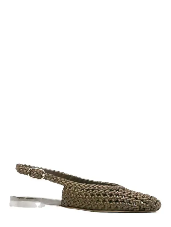 STUART WEITZMAN Woven Slingback Pumps - Green