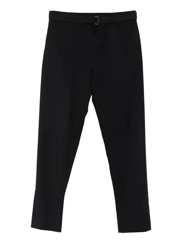 Canali Impeccabile Belted Wool Trousers - Blue