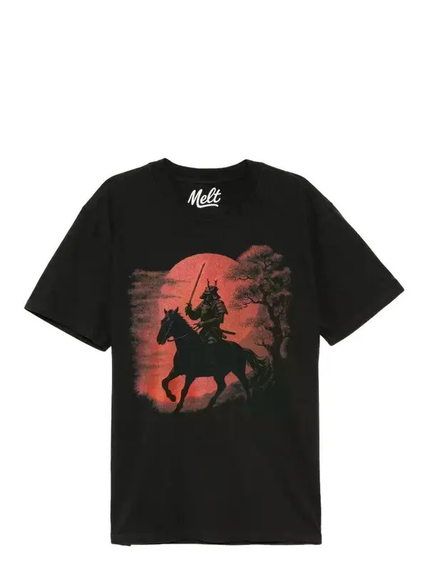 MELT Crew-neck Short-sleeve T-shirt - Black
