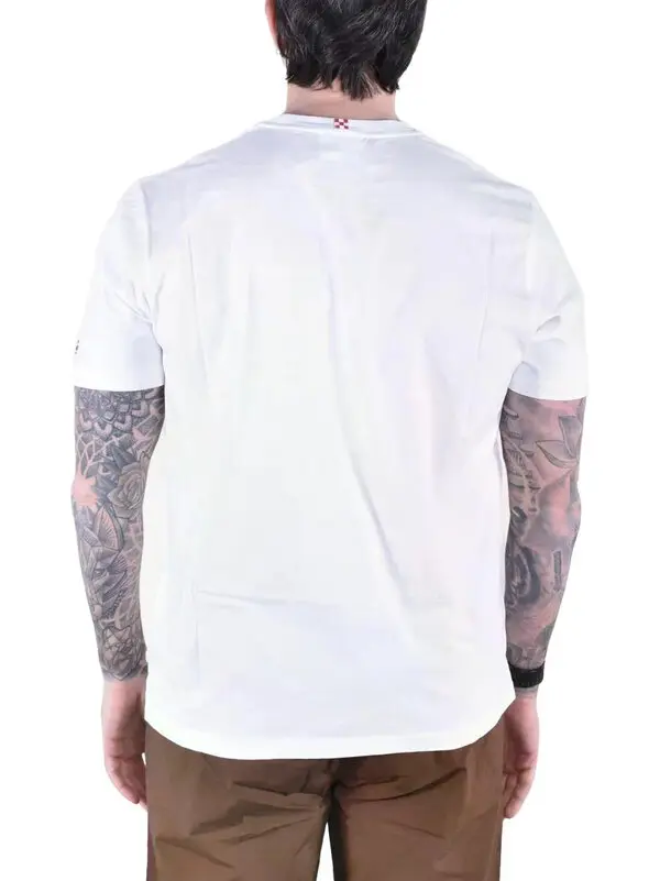 MC2 SAINT BARTH Embroidered Cotton T-shirt - White