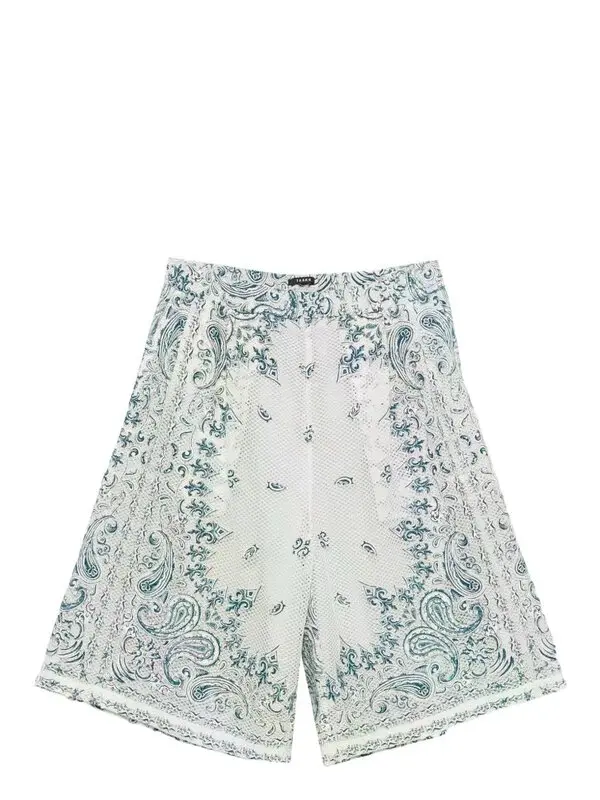 TAAKK Paisley-print Knee Length Shorts - White
