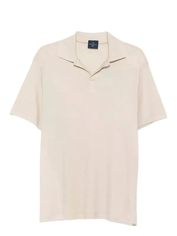Paul & Shark X-soft Fine-knit Open-collar T-shirt - Neutrals