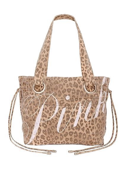 Pink Canvas Flat-bottom Tote Bag - Print