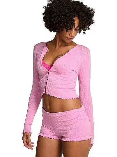 Pink Anywear Foldover Shorts - Pink
